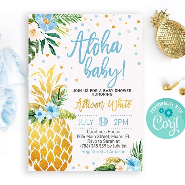 Aloha Baby Shower - Etsy