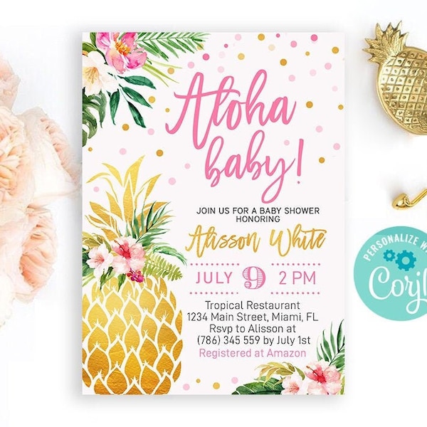 Aloha Baby Shower - Etsy
