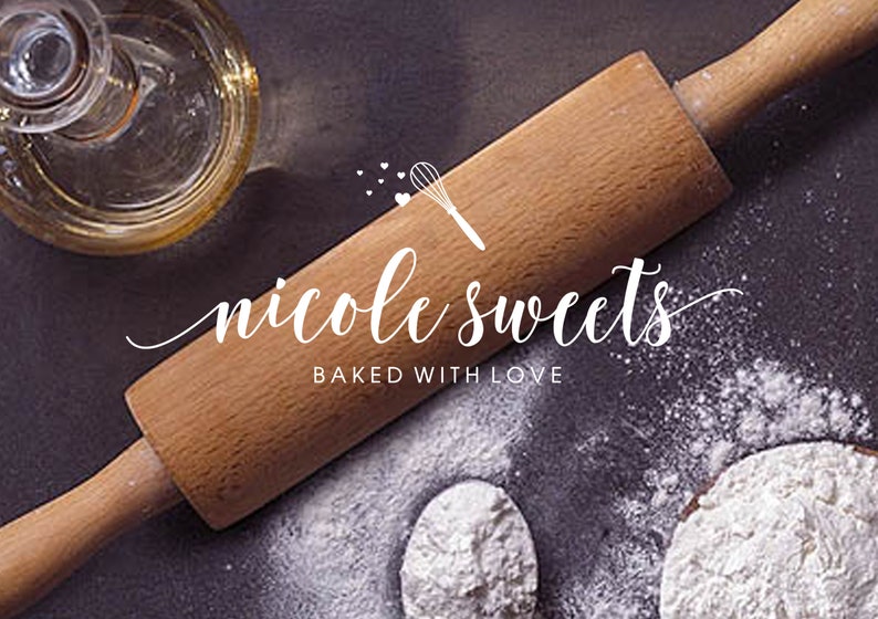 Bakery Logo cake shop logo cake logo design Watercolor | Etsy