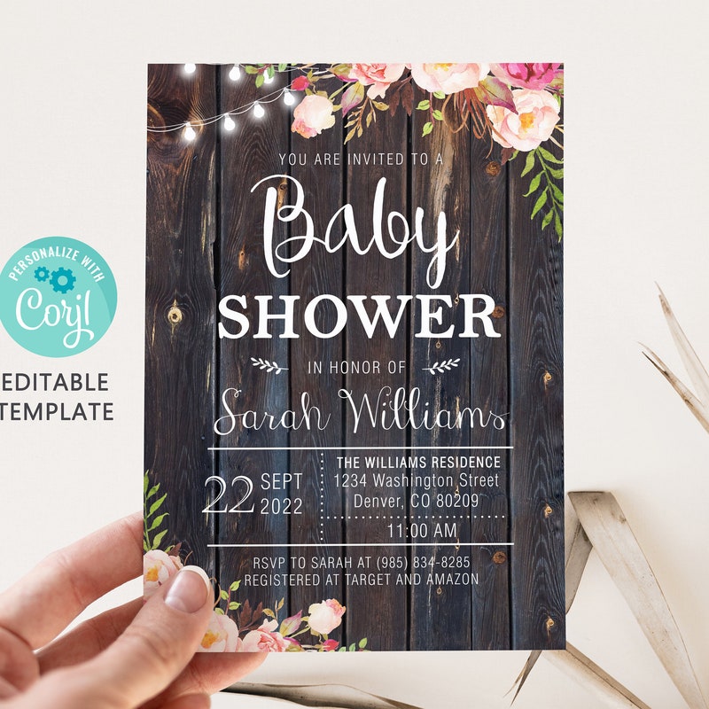 Rustic Baby Shower - Etsy