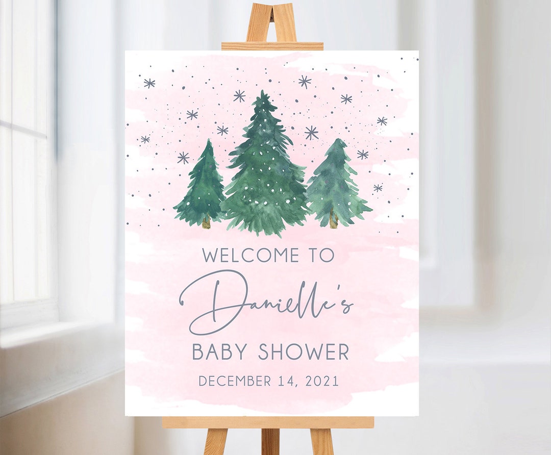 Baby It's Cold Outside Welcome Sign, Winter Baby Shower Welcome Sign ...