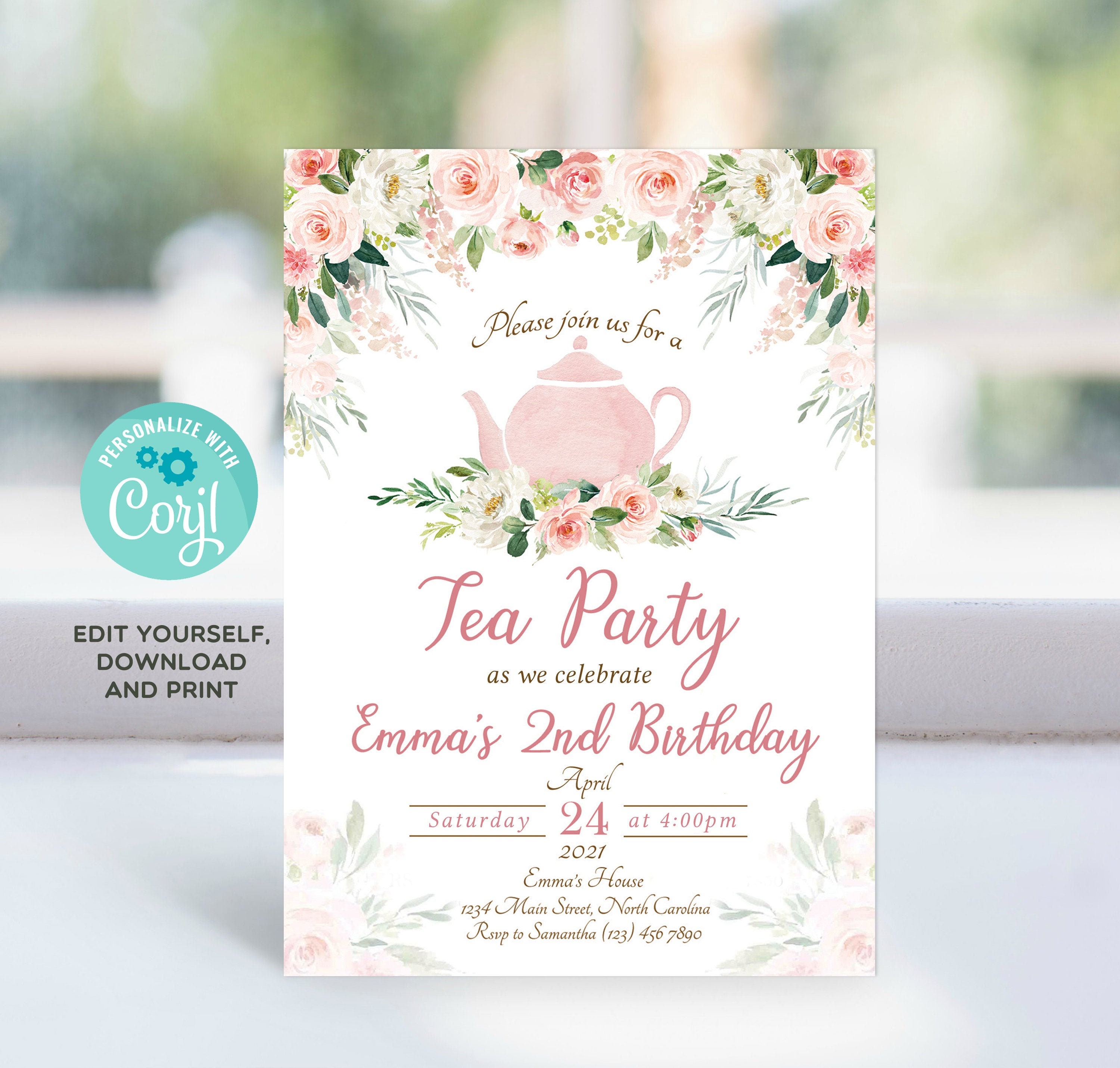 Tea Party Invitation Tea Party Birthday Invitation Tea Party - Etsy