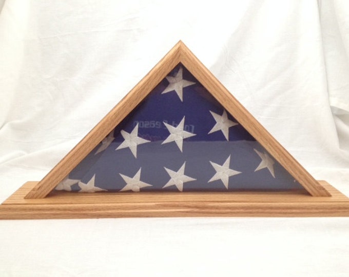 Flag Display, Flag Stand, Oak Flag Box, 3x5 Flag Box - Etsy