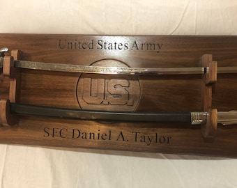 Marine Corps NCO Sword Display, U.S. Army Saber Display, Military Sword ...