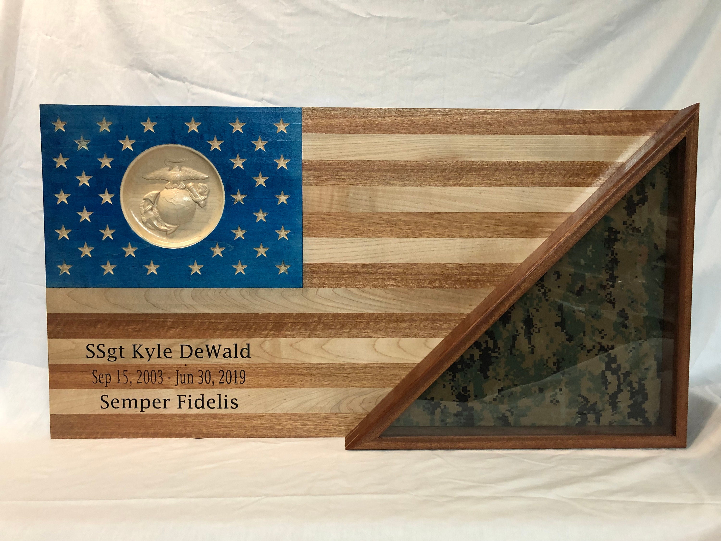 Marine Corps Flag Shadow Box USMC Shadow Box USMC Eagle - Etsy