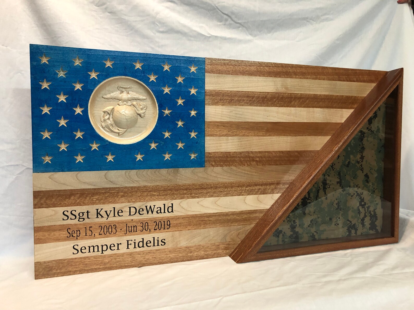 Marine Corps Flag Shadow Box USMC Shadow Box USMC Eagle - Etsy