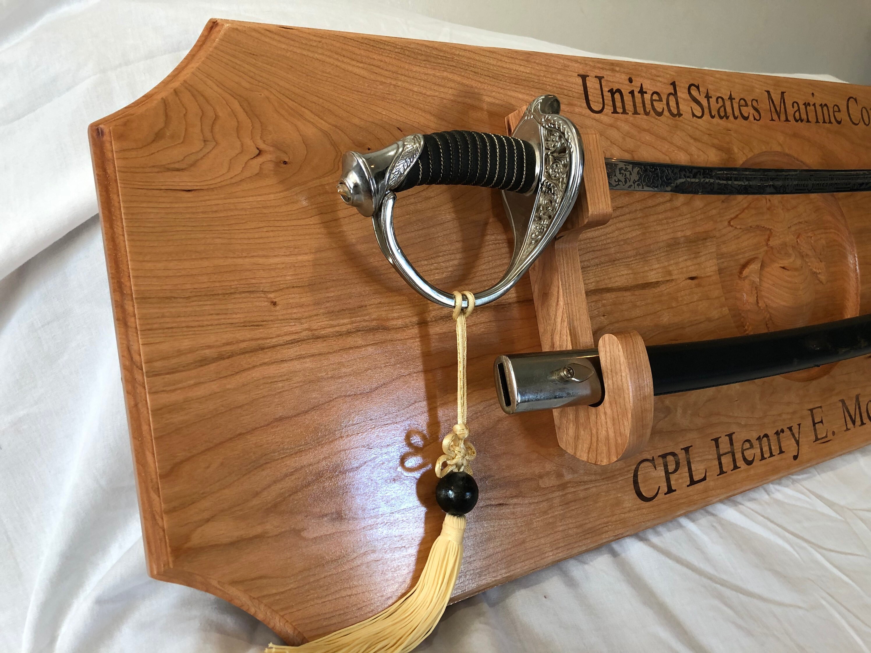 Marine Corps NCO Sword Display, U.S. Army Saber Display, Military Sword ...