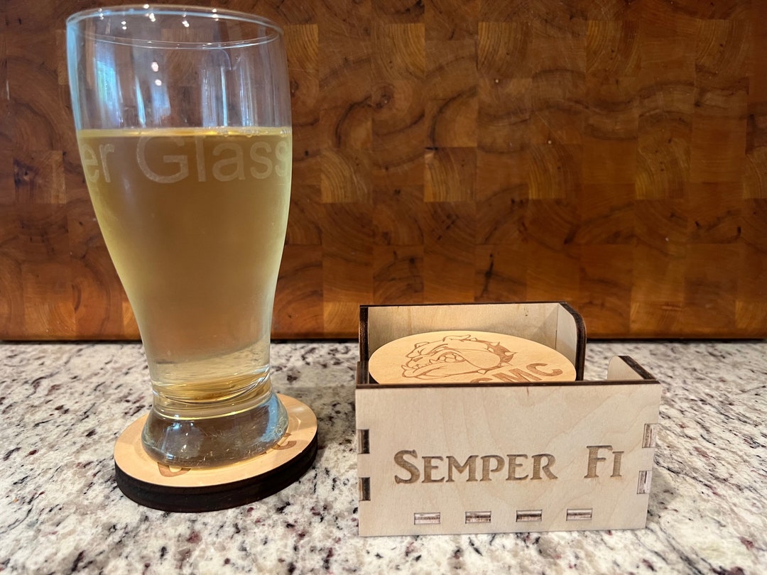 Marine Corps Wood Coaster, Devil Dog Coaster, USMC Coaster - Etsy