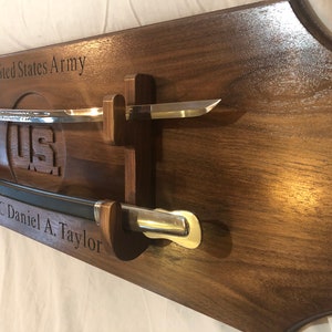 NCO Sword Display, U.S. Army Saber Display, Military Sword Mount, Sword ...