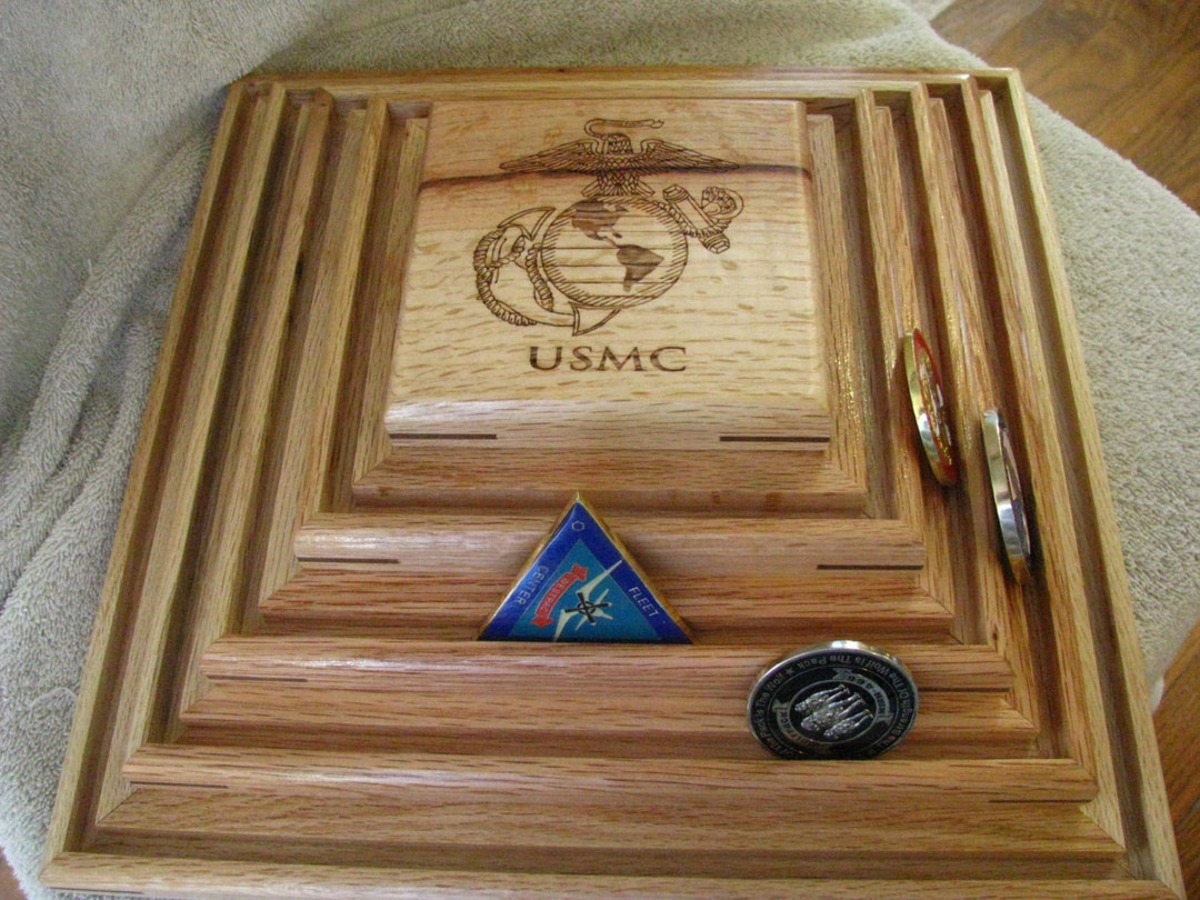 US Marine Corps Challenge Coin Display, Military Challenge Coin Display ...