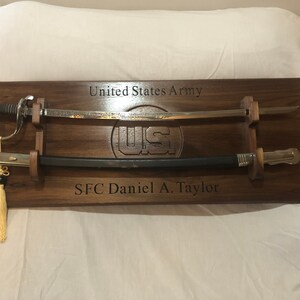 Marine Corps NCO Sword Display, U.S. Army Saber Display, Military Sword ...