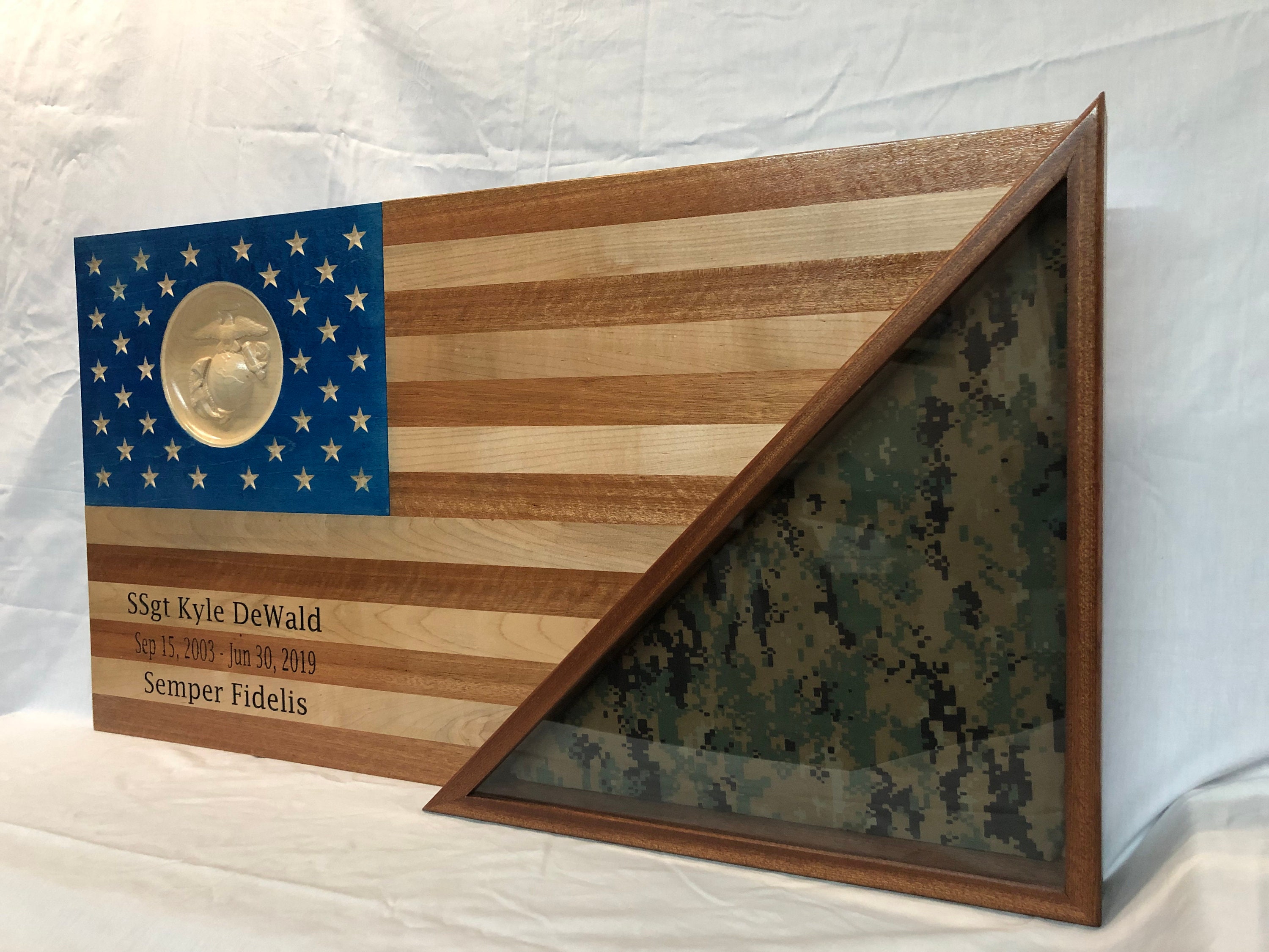Marine Corps Flag Shadow Box USMC Shadow Box USMC Eagle - Etsy