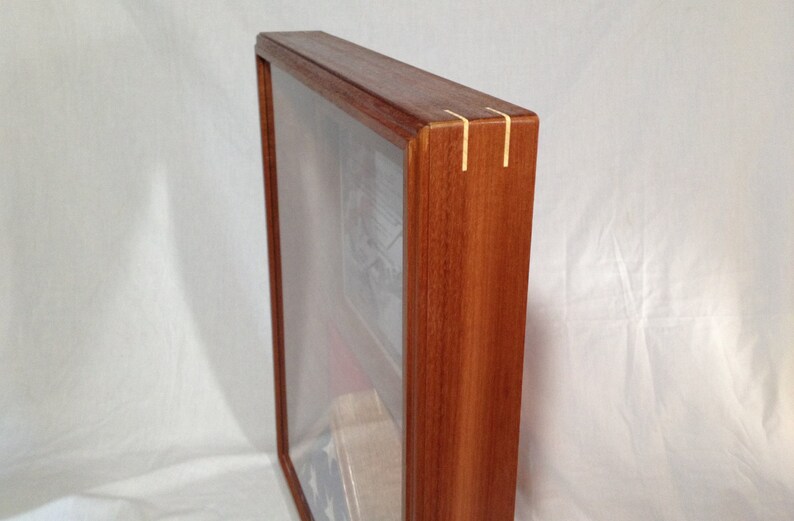Mahogany Hardwood Memorial Flag and Certificate Display Case | Etsy