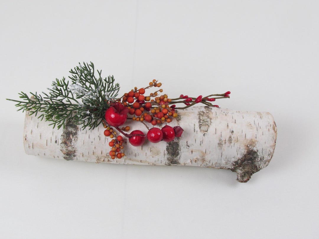 Rustic Birch Wood Yule Log - Etsy