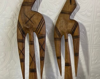 Wooden African Hair Pick - Etsy
