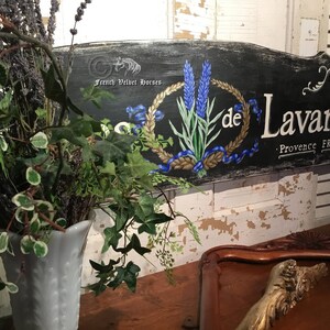 FRENCH LAVENDER SIGN Champs De Lavande Wood Sign French Wall Home Decor ...