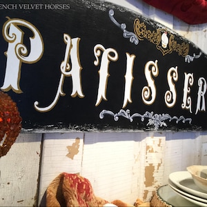 PATISSERIE FRENCH WOOD Kitchen Sign Confiseries Pastry Sign Chefs Sign ...
