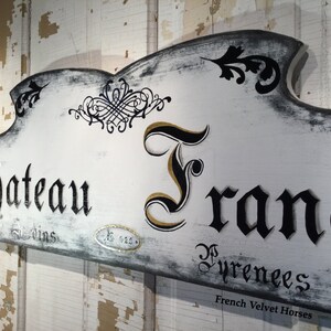 FRENCH CHATEAU WOOD Sign Chateau Francais Castle Ornate ...