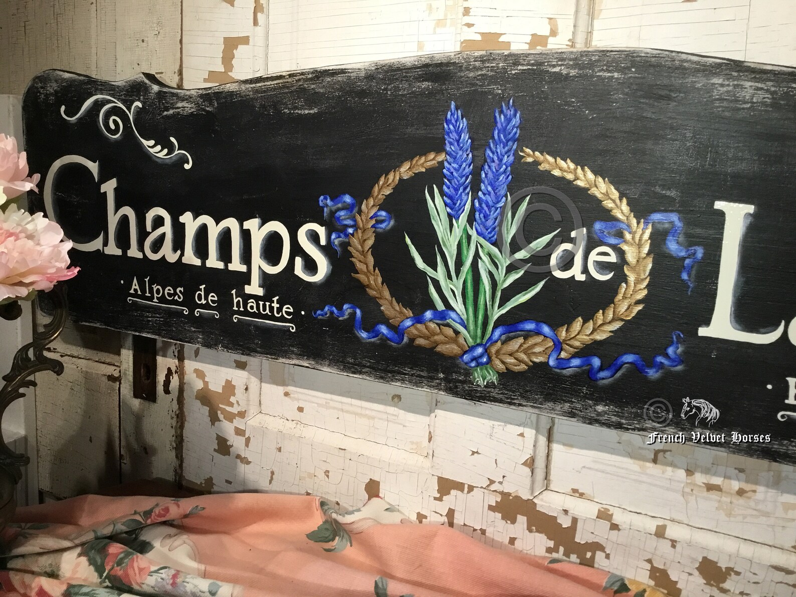 FRENCH LAVENDER SIGN Champs De Lavande Wood Sign French Wall Home Decor ...