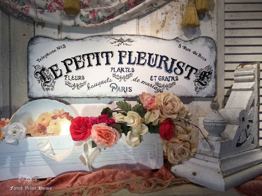 LE PETIT FLEURISTE the Petite Florist Sign Paris Plants Flowers Seeds ...