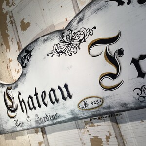 FRENCH CHATEAU WOOD Sign Chateau Francais Castle Ornate ...