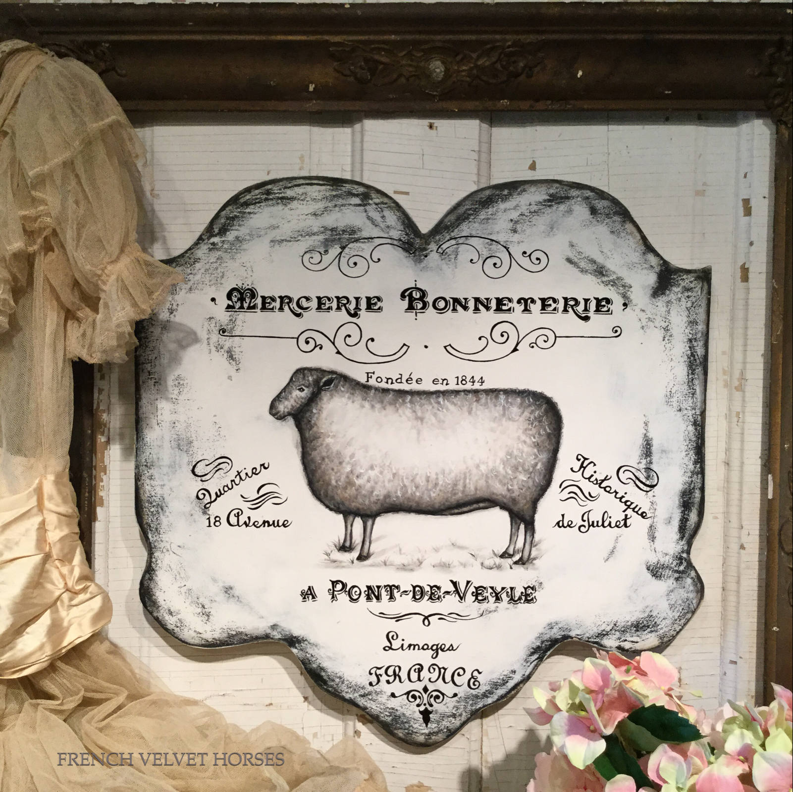 FRENCH SHEEP SIGN mercerie french haberdashery sewing notions | Etsy