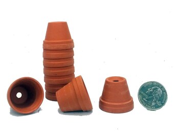 Mini clay pots | Etsy