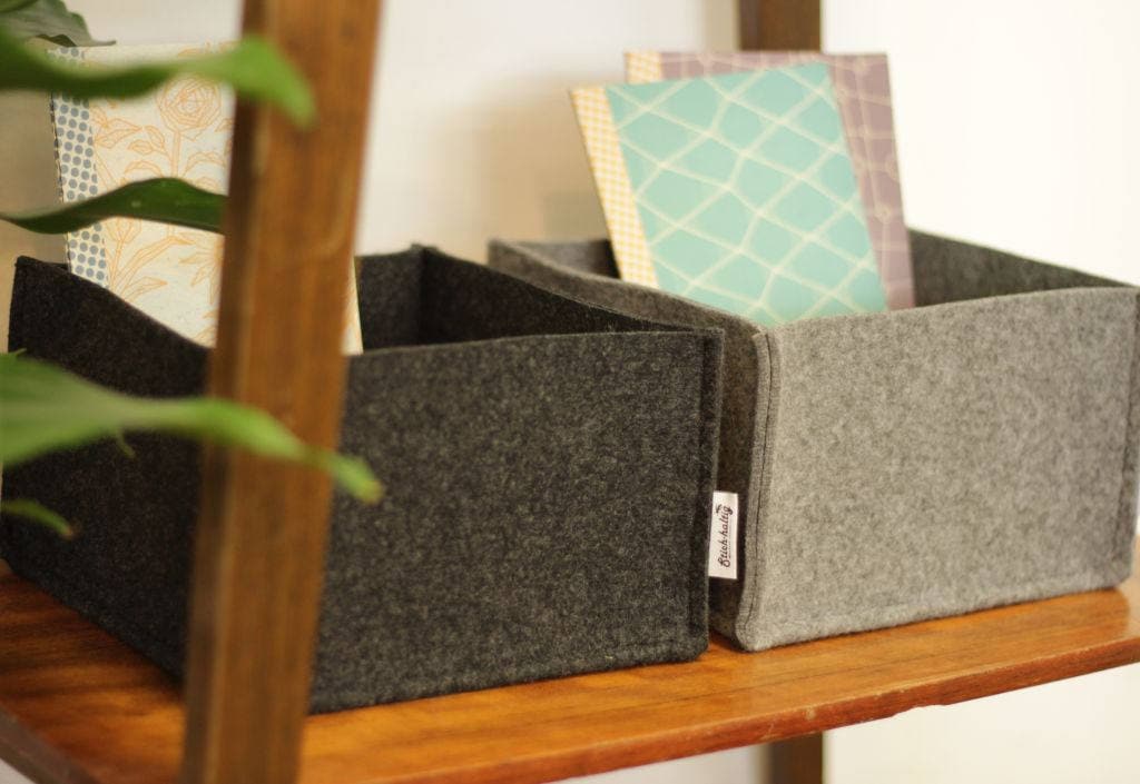 Felt Bin Felt Storage Box Felt Storage Felt Basket Storage Bin | Etsy