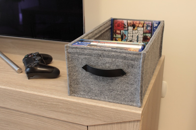 Sturdy Blu-ray Storage Box, Blu-ray Felt Box, PS4 & PS5 Games Felt Box ...