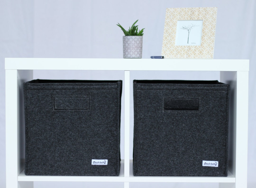 Felt Cube Basket Felt Box Fit Into Lots of Shelves Also in Ikea Expedit ...