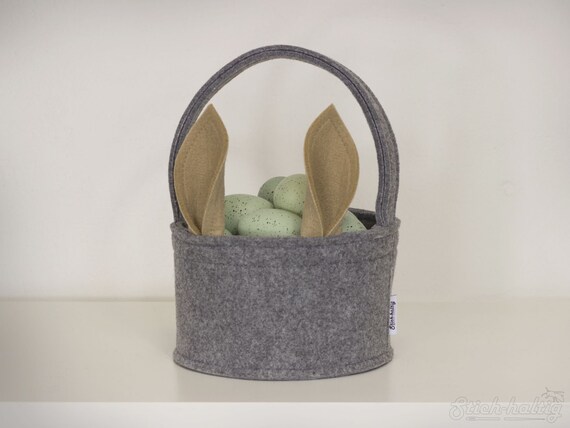 Osterkorb aus Filz mit Ohren Ostergeschenk Osternest als | Etsy