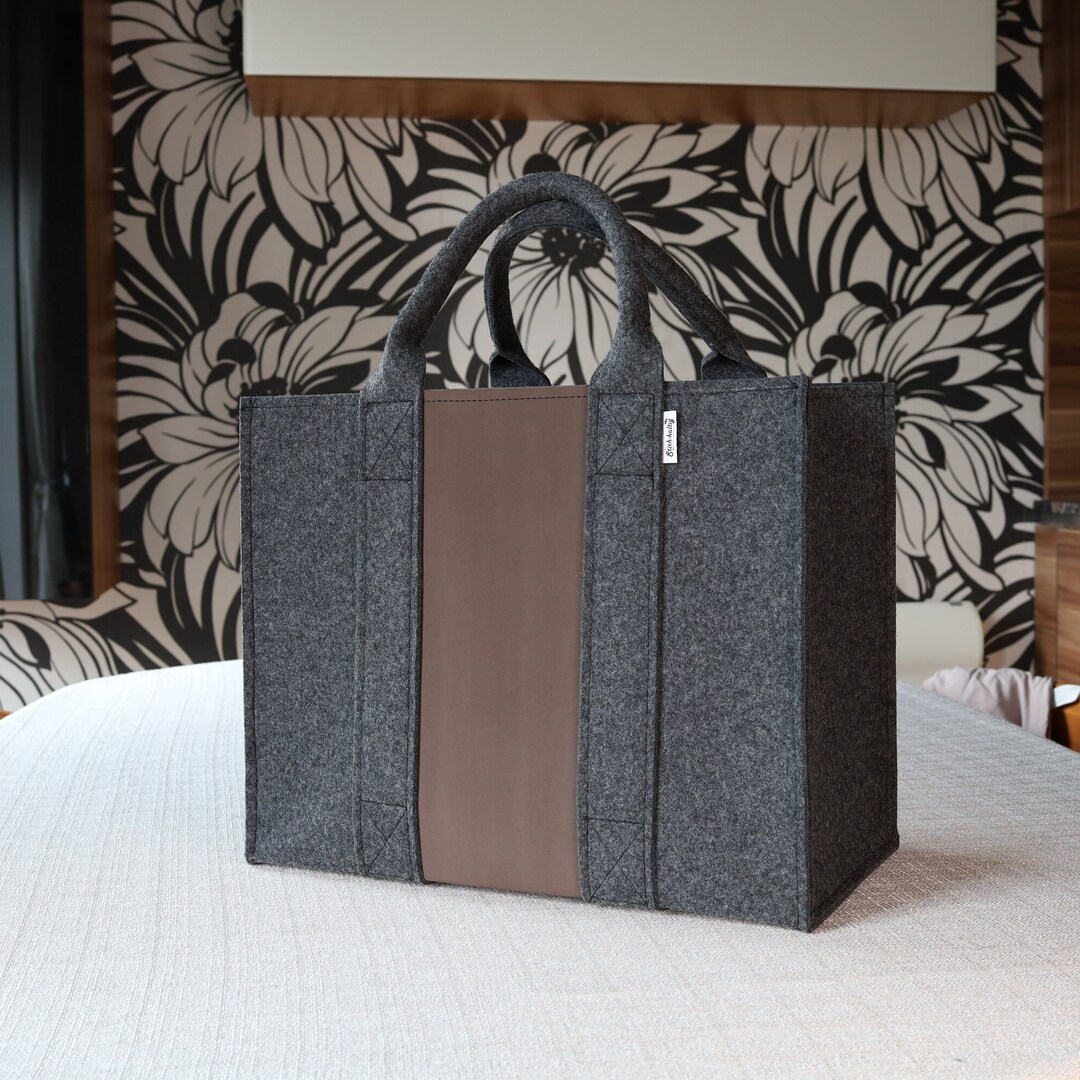 Felt Shopping Bag, Felt Shoulder Bag, Storage Tote Utility Bag - Etsy