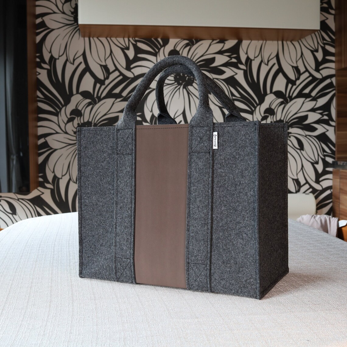 Felt Shopping Bag, Felt Shoulder Bag, Storage Tote Utility Bag - Etsy