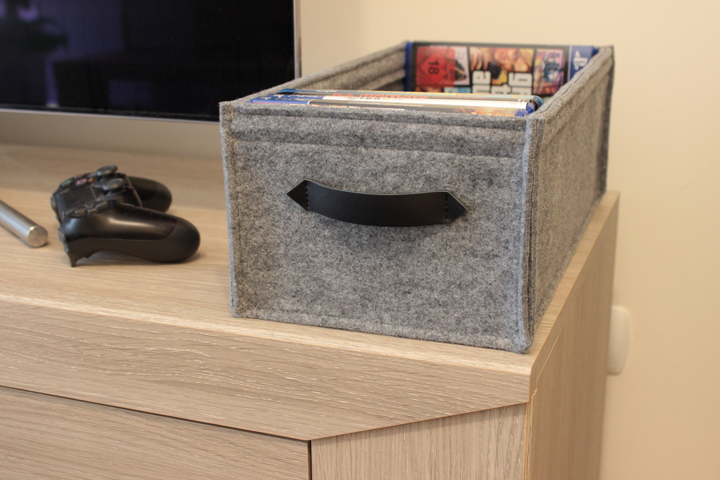 Sturdy Blu-ray Storage Box Blu-ray Felt Box PS4 & PS5 Games - Etsy UK