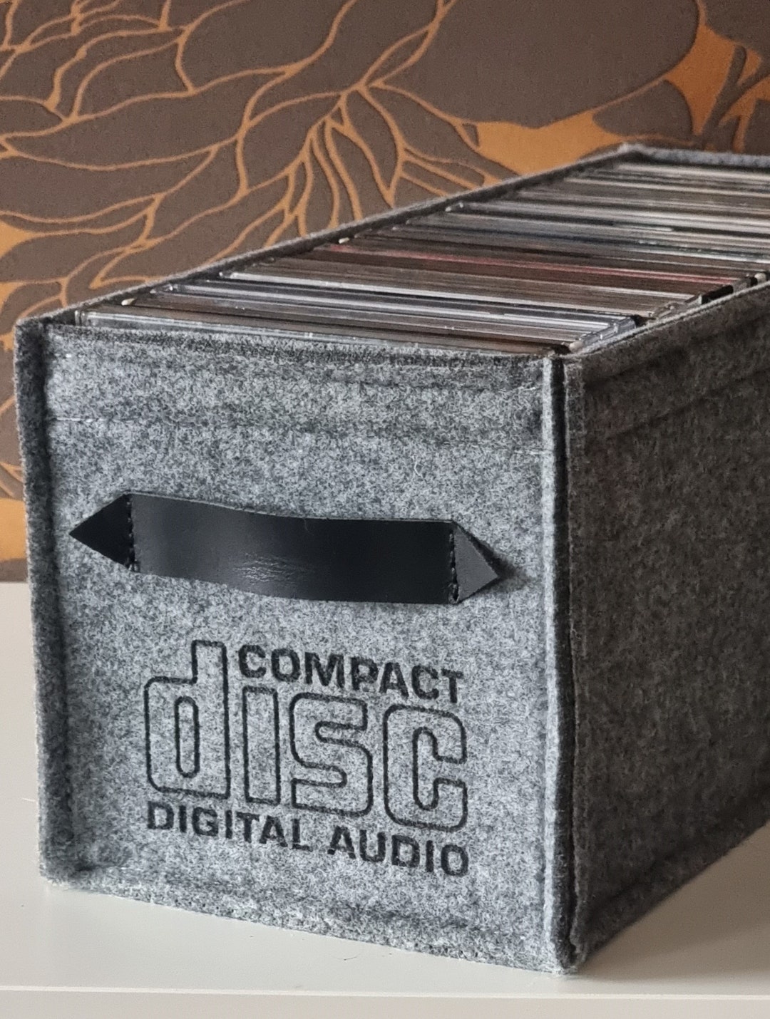 CD Basket, CD Storage, CD Box, Felt Basket for Cds With Two Practical ...