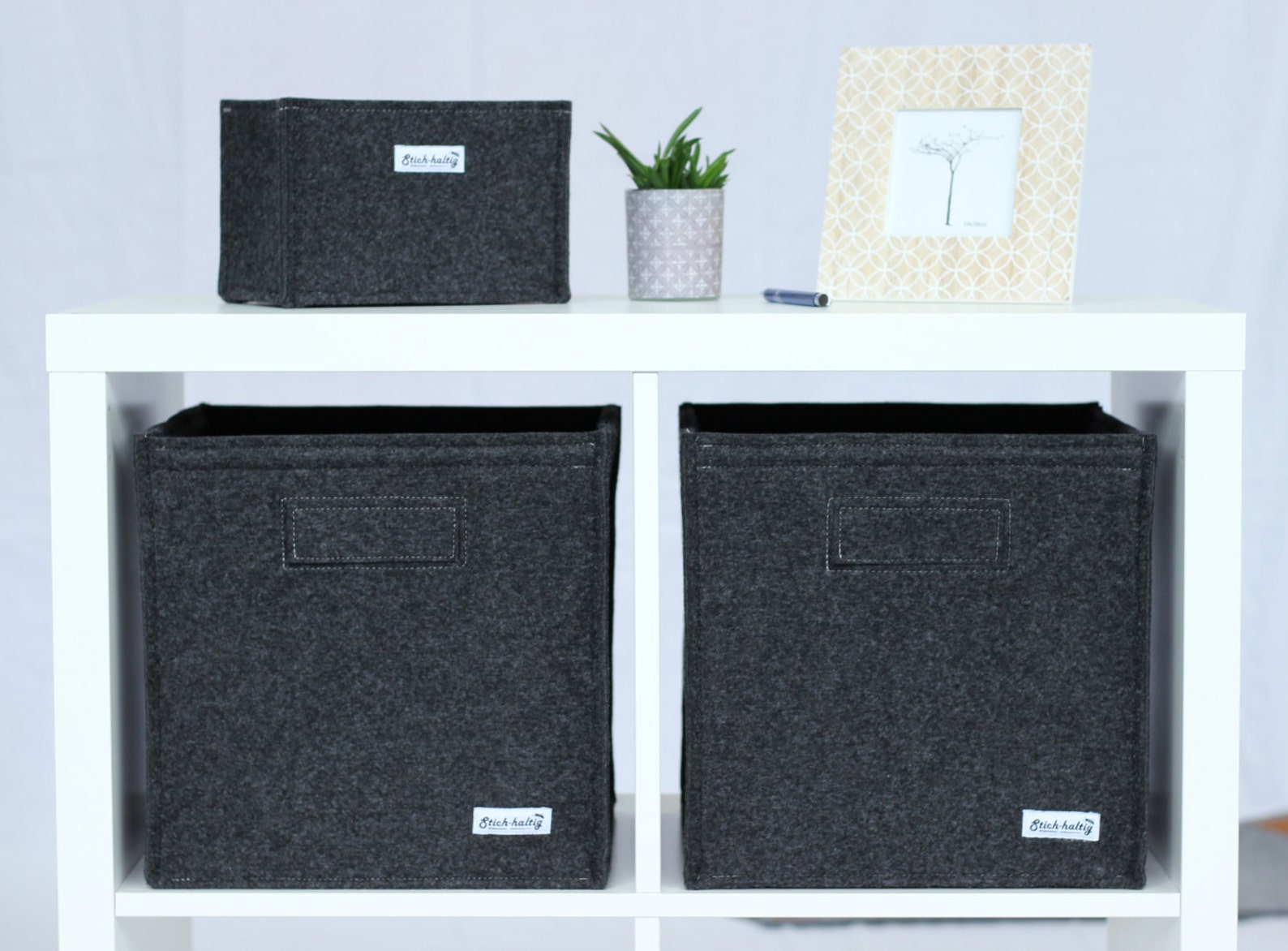 Felt Cube Basket Felt Box Fit Into Lots of Shelves Also in - Etsy