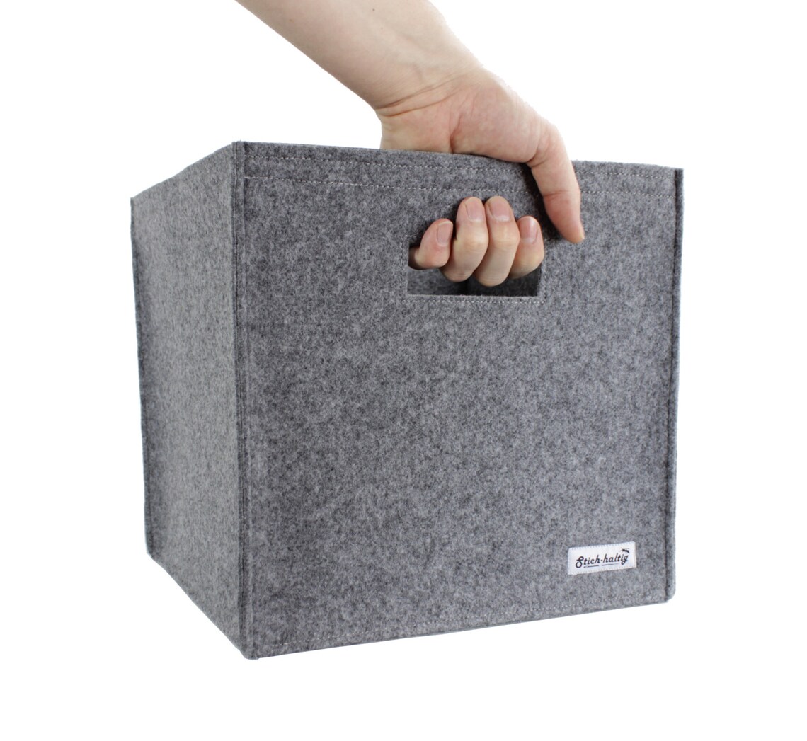 Felt Cube Basket Felt Box Fit Into Lots of Shelves Also in - Etsy