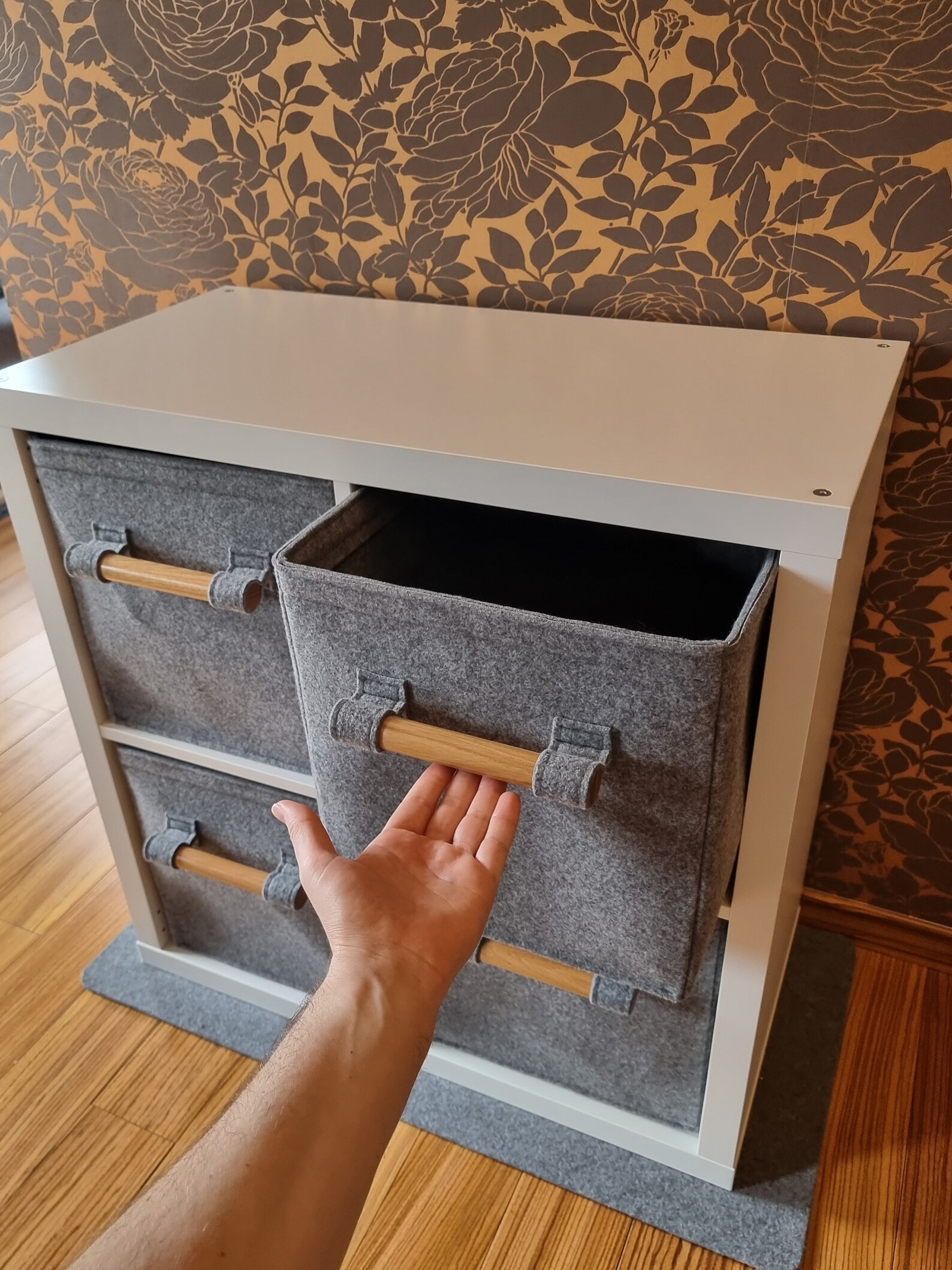 Light Grey Felt Box Fit Into Ikea Expedit and Kallax, Felt Storage ...