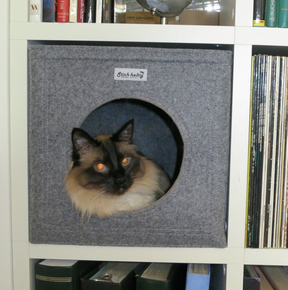 Felt Cat Cave Fits Into Ikea Expedit and Kallax Felt Cat Bed - Etsy UK