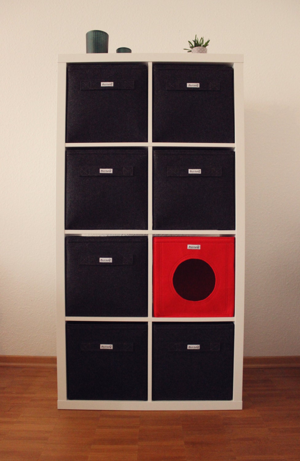 Dark Grey Felt Boxes Fit Into Ikea Expedit and Kallax, Felt Storage ...