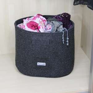 Oval Laundry Hamper Felt Storage Basket Felt Organizer Felt Bin Custom ...