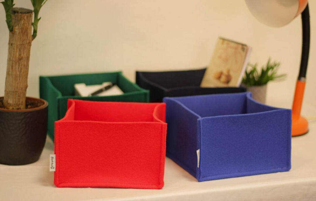 Felt Bin Felt Storage Box Felt Storage Felt Basket Storage Bin Toy Bin ...