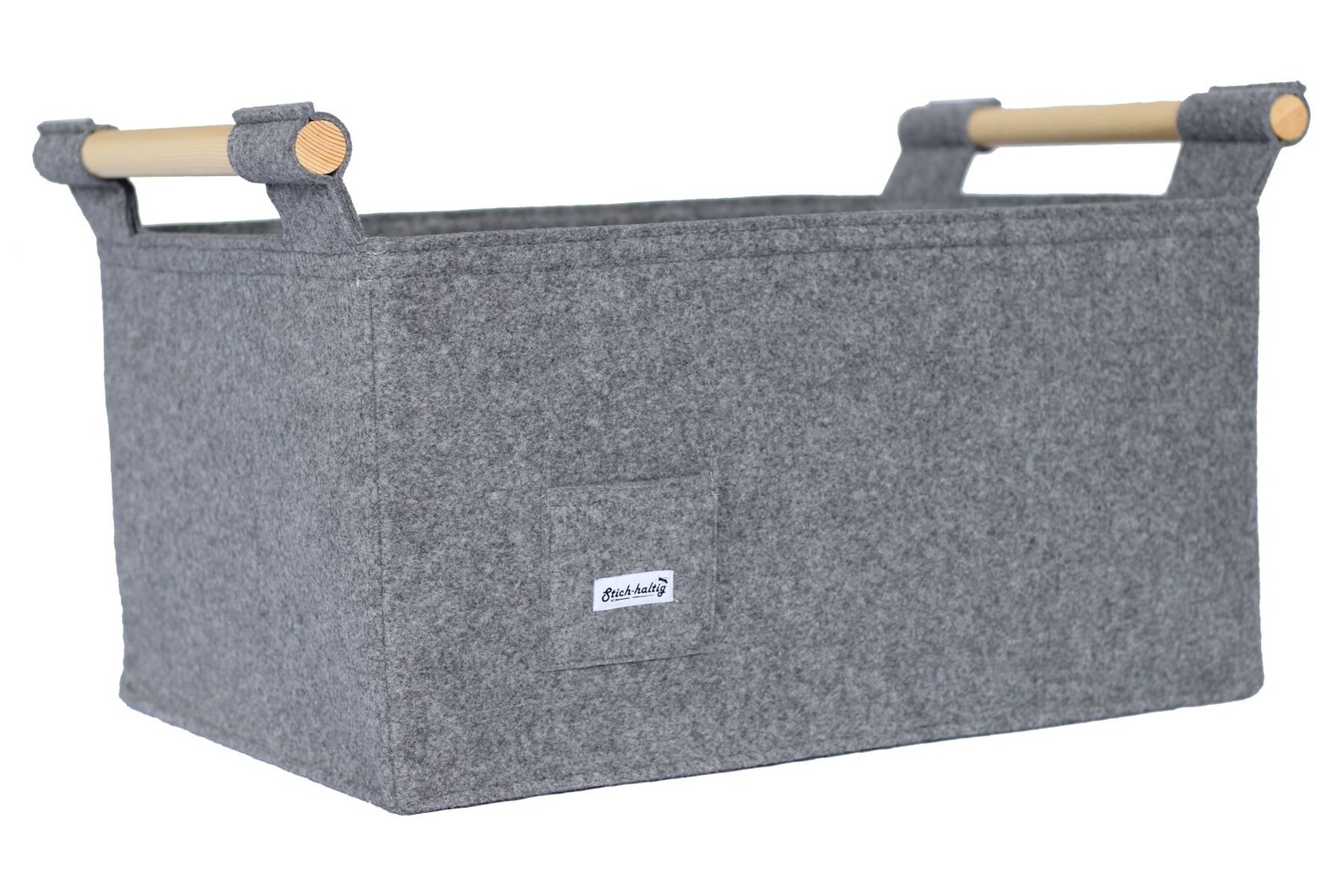 Large Log Storage Basket XL Light Grey Felt - Etsy