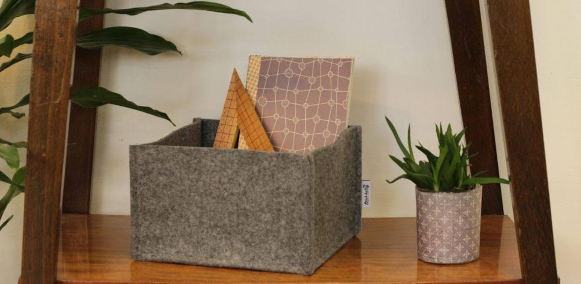 Felt Basket Felt Basket Felt Box Felt Bin Utensilo Storage Box Made of ...