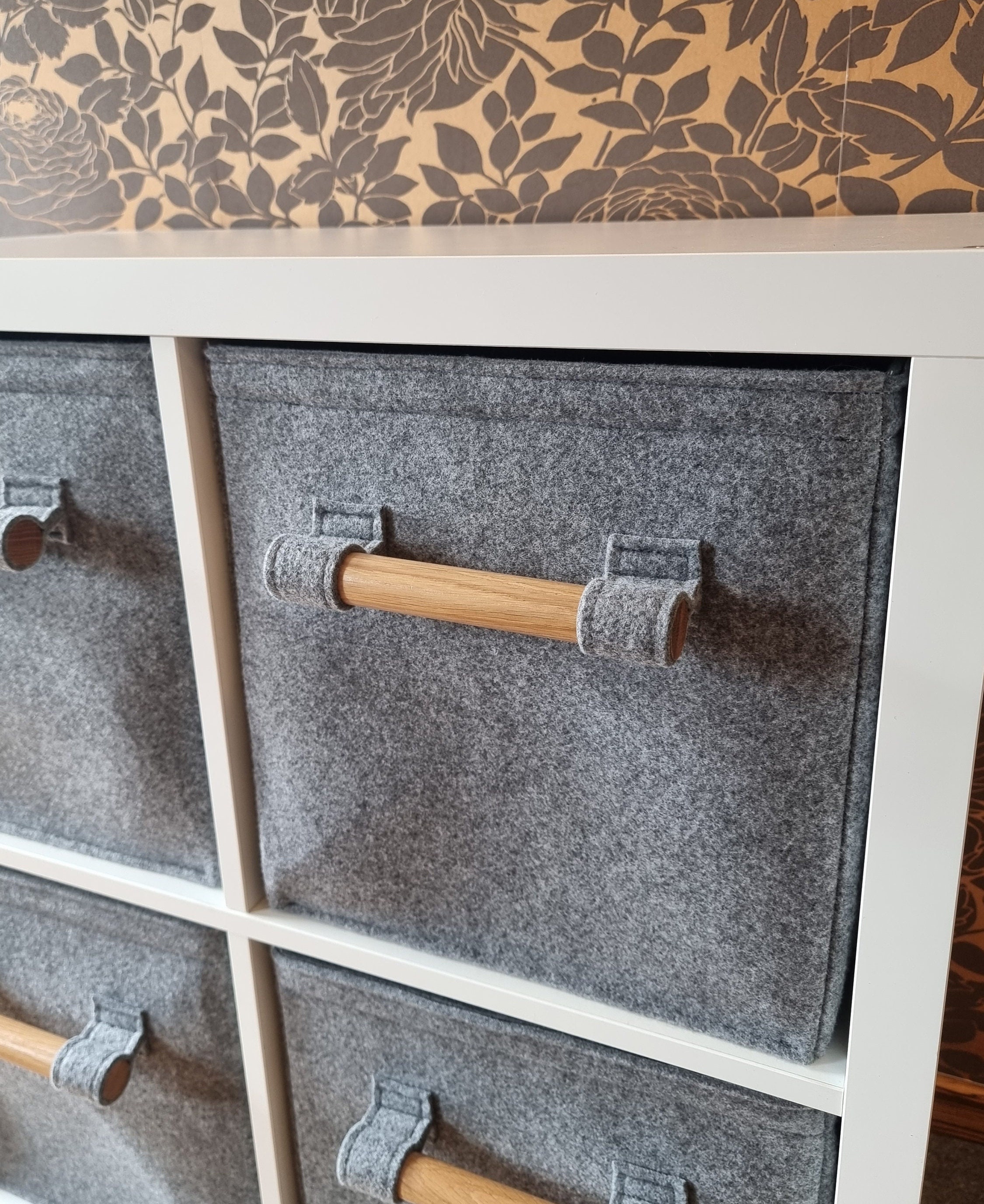 Light Grey Felt Box Fit Into Ikea Expedit and Kallax, Felt Storage ...