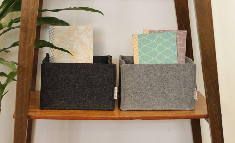 Felt Basket Felt Basket Felt Box Felt Bin Utensilo Storage Box Made of ...