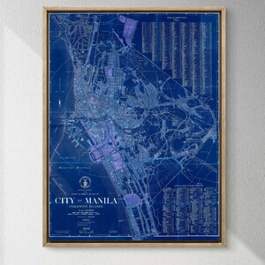 1920 Manila Map Reprint, Vintage Manila (philippines) Map Reprint - 3 ...