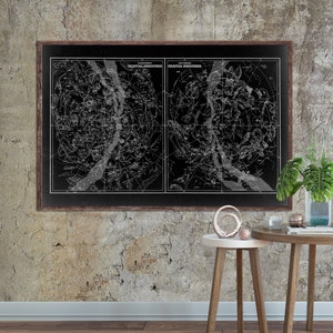 1898 Star Charts Reprint, Victorian Astronomy and Astrology Map Reprint ...