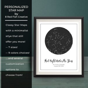 First Date Memory, the Night We Met, Personalized Custom Star Map ...