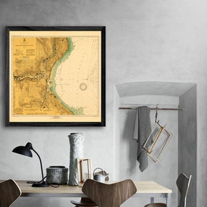 1928 Milwaukee Harbor Map Big Vintage Map of Milwaukee WI - Etsy